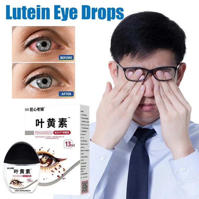 LUTEIN ANTIBACTERIAL LIQUID, Eye Drops for Relieve Fatigue Itchy ...