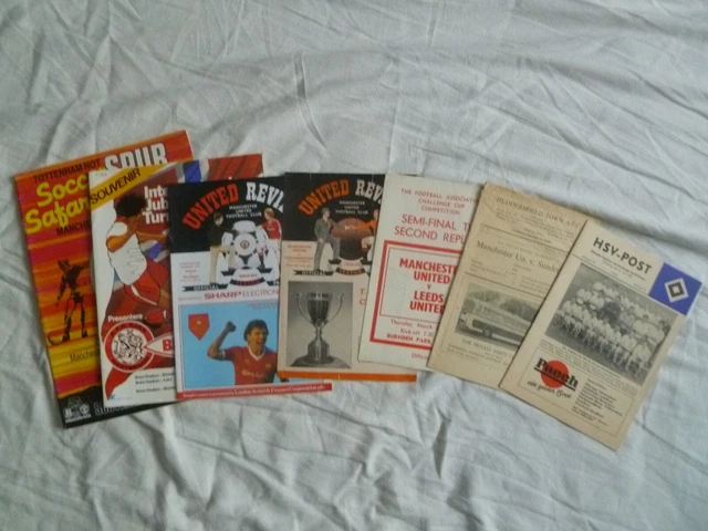 MY PRIVATE COLLECTION 1950 Onwa Manchester United football programmes 7 ...