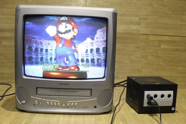 BUSH BTV18SIL/VA 14& Inch CRT TV VCR VHS Video Retro Gaming Television CRT £69.99 - PicClick UK