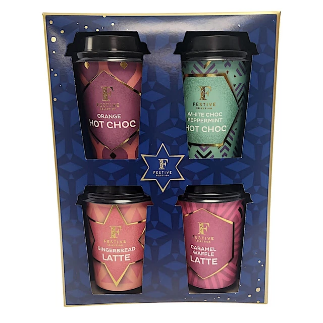 FESTIVE SELECTION ASSORTED Flavour Coffee & Hot Chocolate Drink Mixes 4 ...