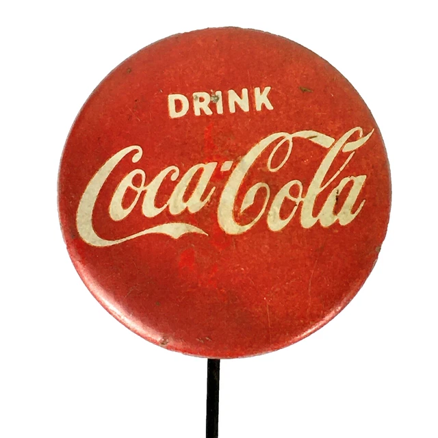 VINTAGE COCA COLA Badge 'DRINK COCA COLA' c. 1960's 32mm (#B2) £7.95 ...