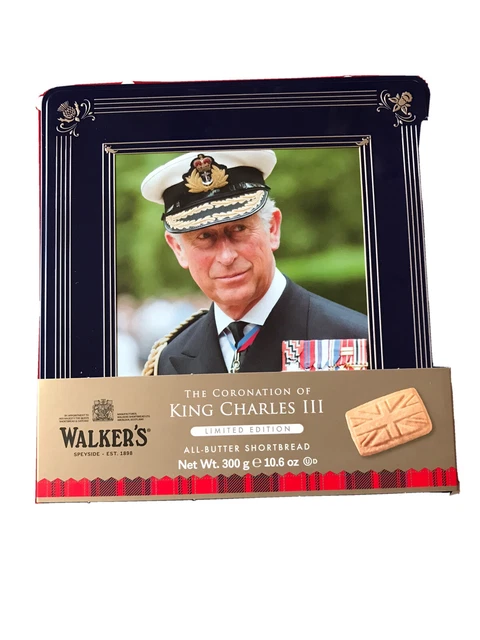 CORONATION KING CHARLES III Shortbread Biscuits Commemorative Tin ...