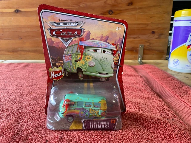 DISNEY PIXAR THE World of Cars Pit Crew Member Fillmore New in Box $10. ...
