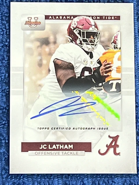 2023 TOPPS BOWMAN U #18 JC Latham Autografato, Alabama Crimson Tide EUR ...