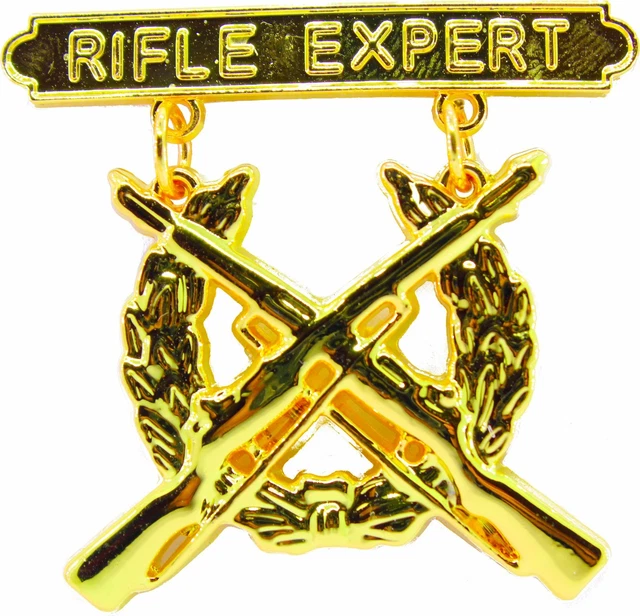 US MARINE CORPS Rifle Qualification Expert Shooting Badge Pin U.s.a £13 ...