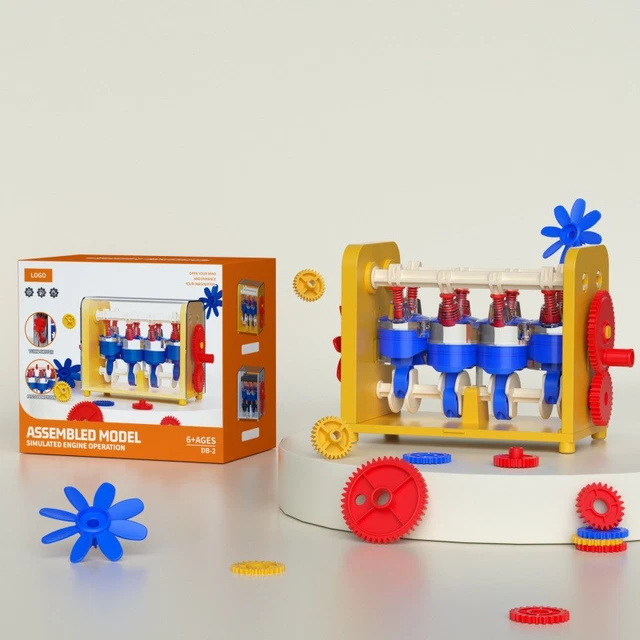 ENGINE MODEL KIT For Kids Science Experiment Educational Toy Mechanical ...