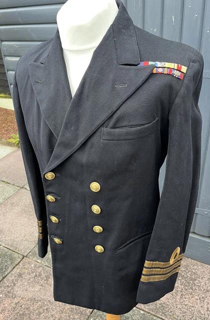 WW2 1945 BRITISH Royal Navy Officers Captain Tunic Uniform Jacket ...