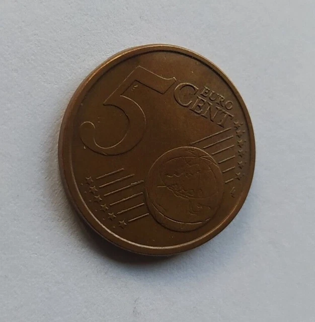 MONETA DA 5 centesimi di Euro del 2002 con difetto di conio EUR 20,00 ...