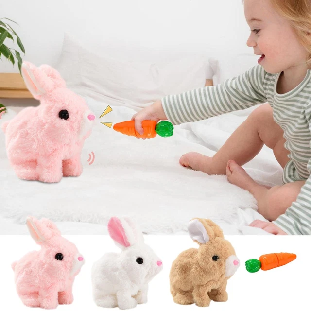 ELECTRIC PLUSH RABBIT Hopping Jumping Interactive Bunny Robot Toy ...