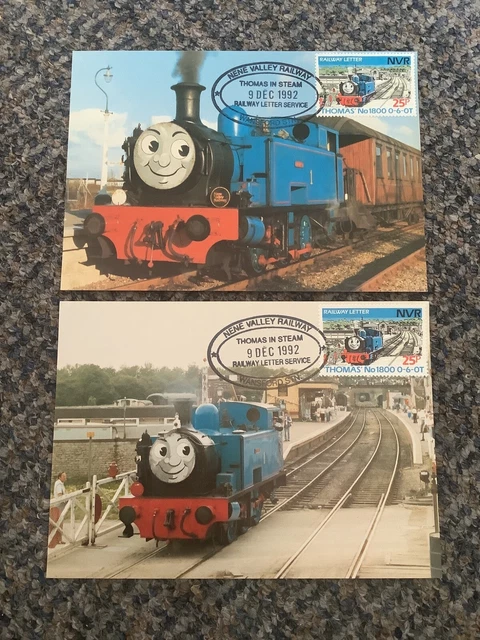 THOMAS THE TANK Engine Railway Letter Stamp Postcards 1992 Nene Valley ...