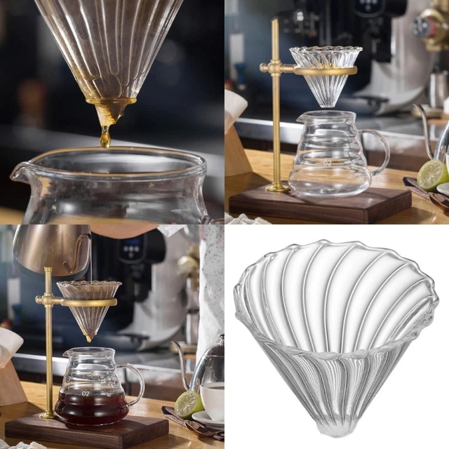 GLASS COFFEE DRIP Filter Cup Manual Pour Overing Coffee Filter Suitable ...