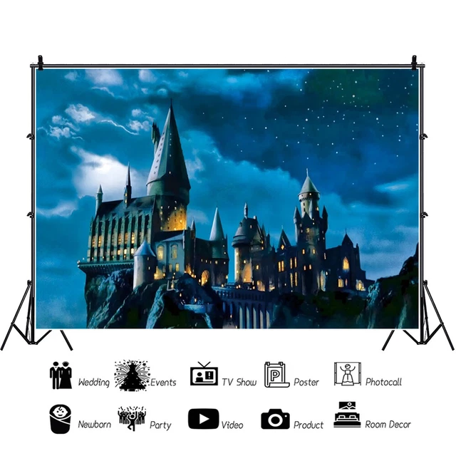 HOGWARTS HARRY POTTER Backdrop Birthday Background Banner Photo Party ...