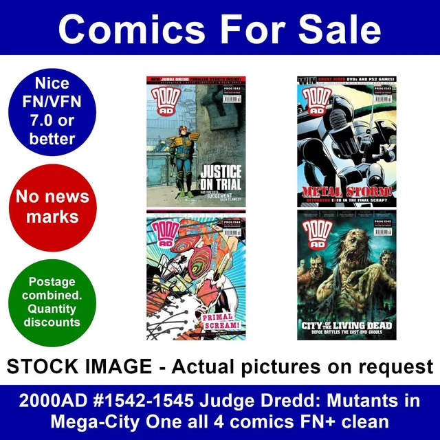 2000AD #1542-1545 JUDGE Dredd: Mutants in Mega-City One all 4 comics ...