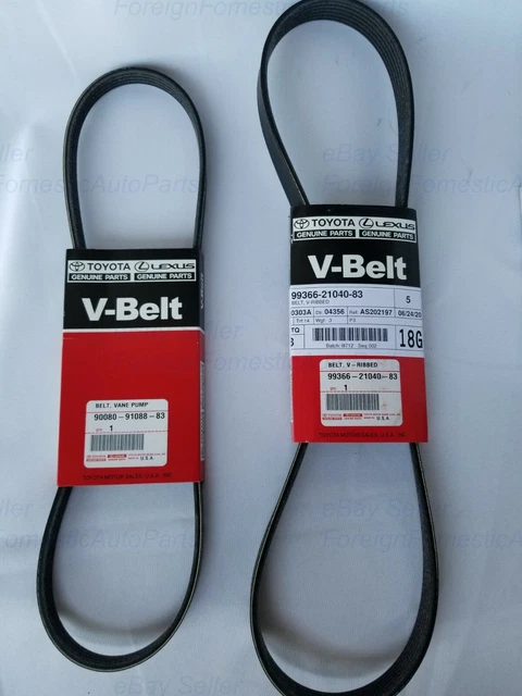 GENUINE V6 SERPENTINE BELT SET Air/Steering/Alternator for Toyota EUR ...