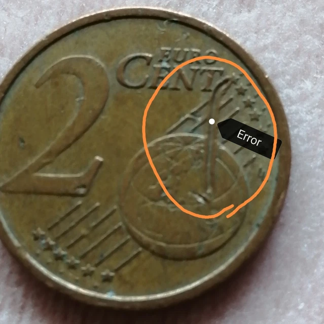 MONETA DA 2 centesimi italiana 🇮🇹con 4 errore di conio molto ...