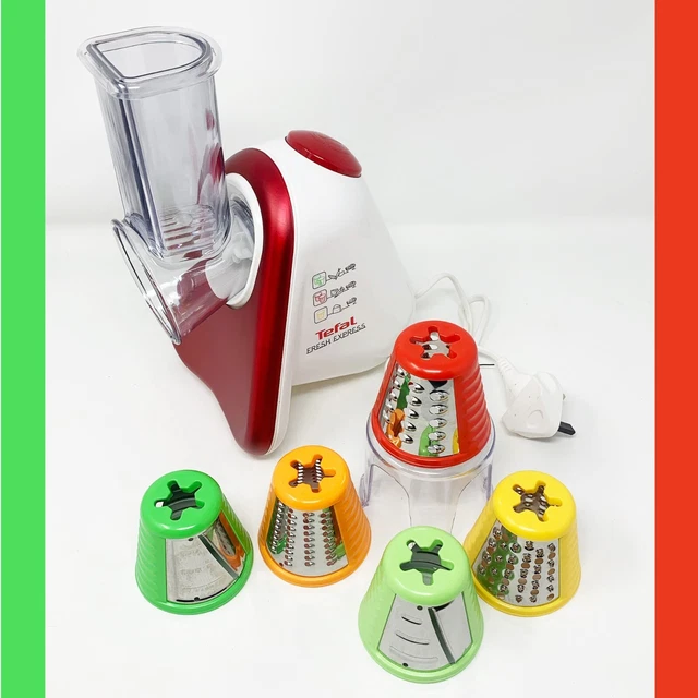 TEFAL FRESH EXPRESS Mb750 5 Attachments Grating Chopping Dough Food ...
