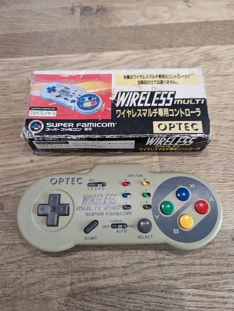 OPTEC WIRELESS MULTI CONTROLLER WMP-02 Boxed for Super Famicom Nintendo ...