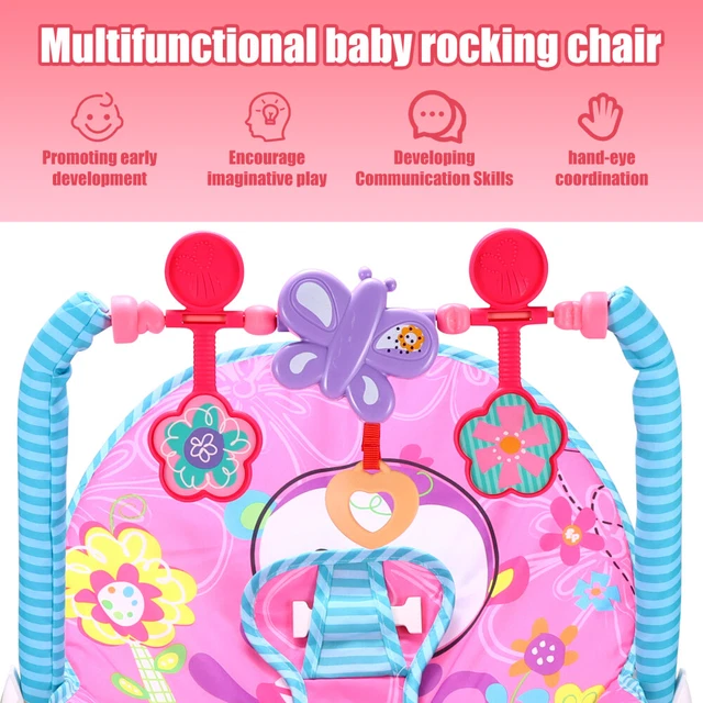 BABY BOUNCER ROCKER Swing Vibration Chair Soft Soothing Music Infant To ...