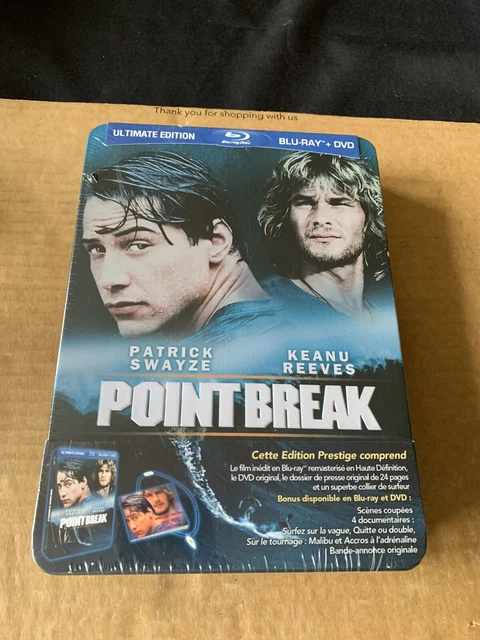 POINT BREAK BLU Ray Steelbook NEW & SEALED Rare OOP + Necklace + Press ...