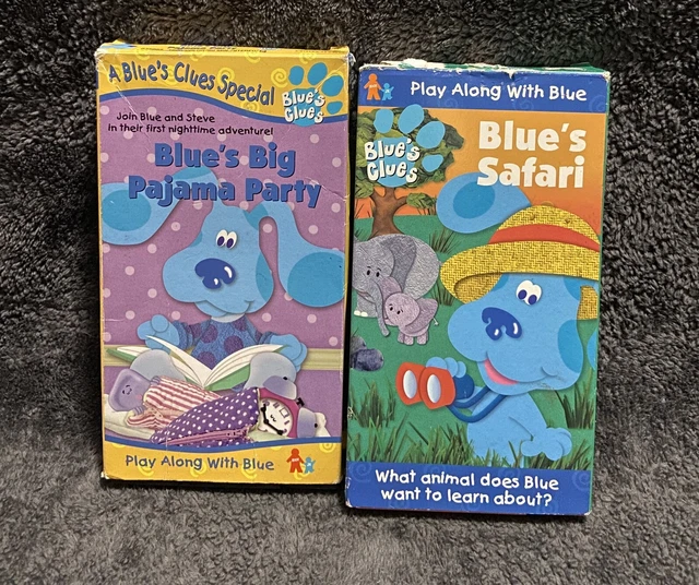 LOT OF 2 Blue's Clues VHS Tapes Nickelodeon Nick Jr Blues Big Pajama ...