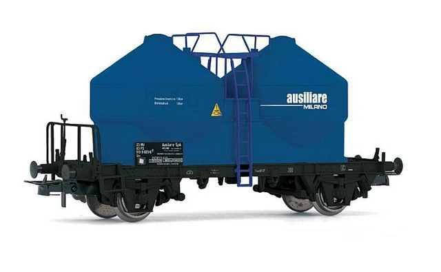 MINIATURE TRAIN MODÉLISME Ferroviaire Rivarossi FS 2-AXLE Silo Wagon 2 Dômes EUR 52,41 - PicClick FR