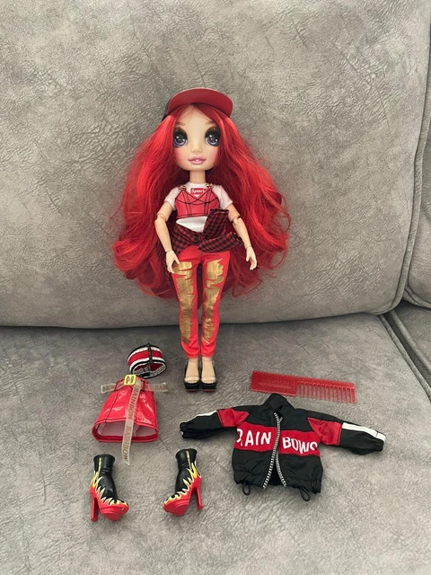 RAINBOW HIGH RUBY ANDERSON Cheerleader DOLL Red Uniform Pom Poms CHEER SQUAD New £19.24 ...