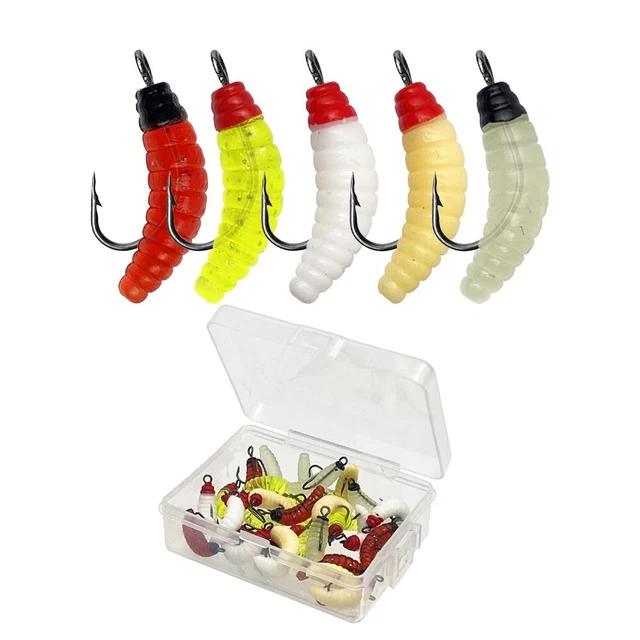 ALL CONDITIONS FISHING 30pcs Maggot Fly Fishing Wet Flies for Trout ...