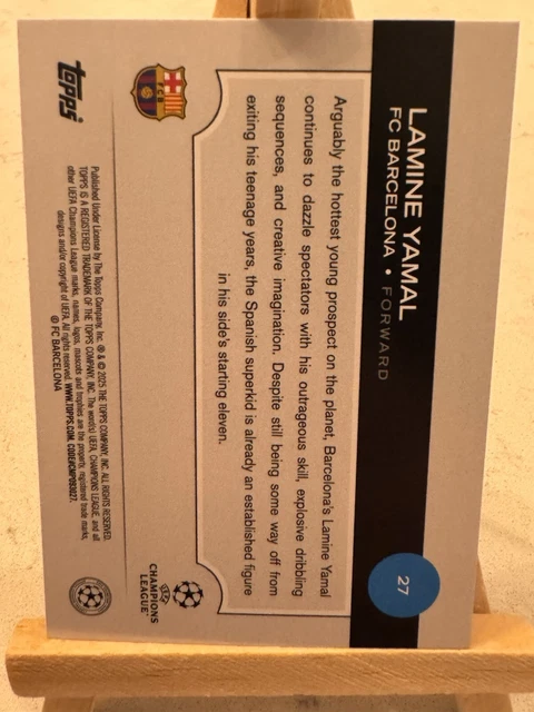 TOPPS UCC FLAGSHIP Edition 2024/25 LAMINE YAMAL Future Stars #27 FC ...