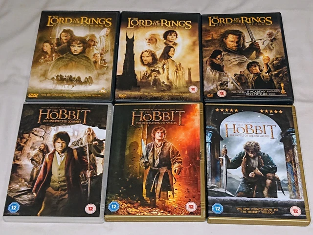LORD OF THE Rings/The Hobbit Trilogy DVD Collection (6 Films) UK Region ...