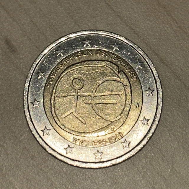 2 EURO MÜNZE Strichmännchen WWU 1999-2009 A EUR 150,00 - PicClick DE