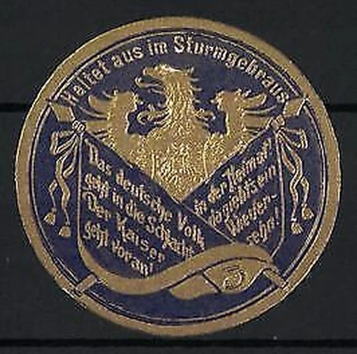 MARQUE DE PROPAGANDE Tenez Bon Dans La Tempête, Aigle Avec Bandes De ...