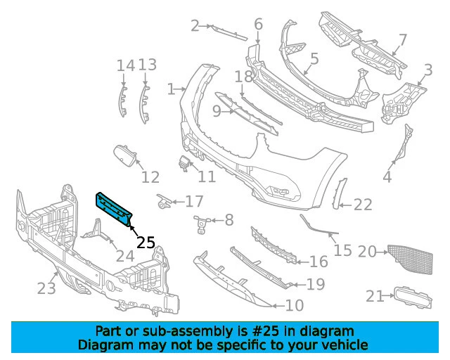 KENNZEICHENHALTER VORNE MERCEDES-BENZ GLE-Klasse W167 A1678852500 EUR ...