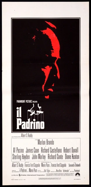 IL PADRINO THE Godfather MARLON BRANDO ROTA LOCANDINA ORIGINALE POSTER AFFICHE B EUR 229,00 ...