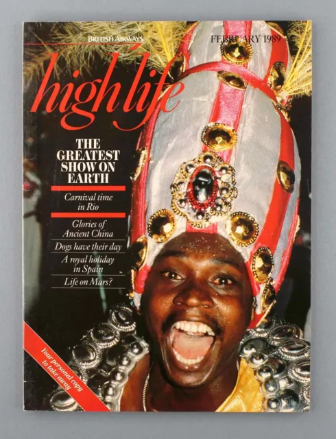 BRITISH AIRWAYS HIGHLIFE Airline Inflight Magazine February 1989 Ba ...