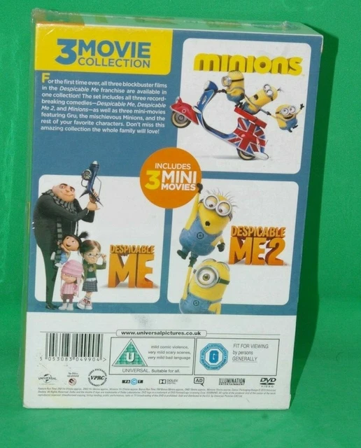 MINIONS COLLECTION DESPICABLE Me/Despicable Me 2/Minions DVD boxset NEW ...