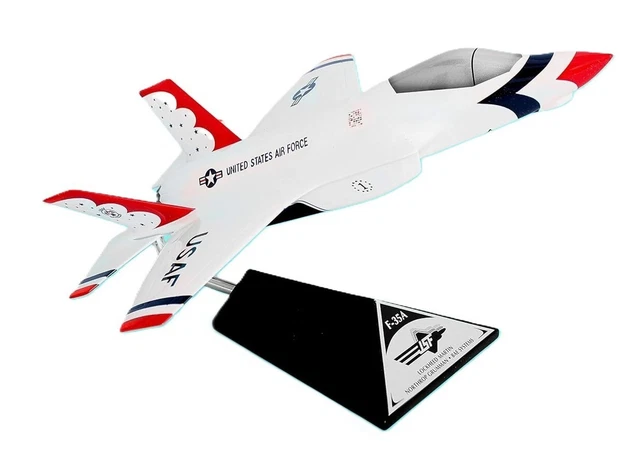 USAF LOCKHEED MARTIN F-35A JSF Thunderbirds Desk Top 1/40 Jet Model SC ...