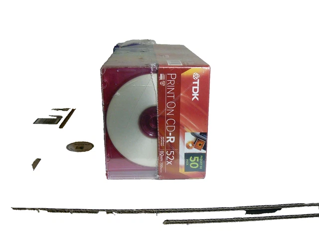 TDK CD-R 50-PACK 700MB 80min 52x Inkjet Printable – Sealed Color Discs ...