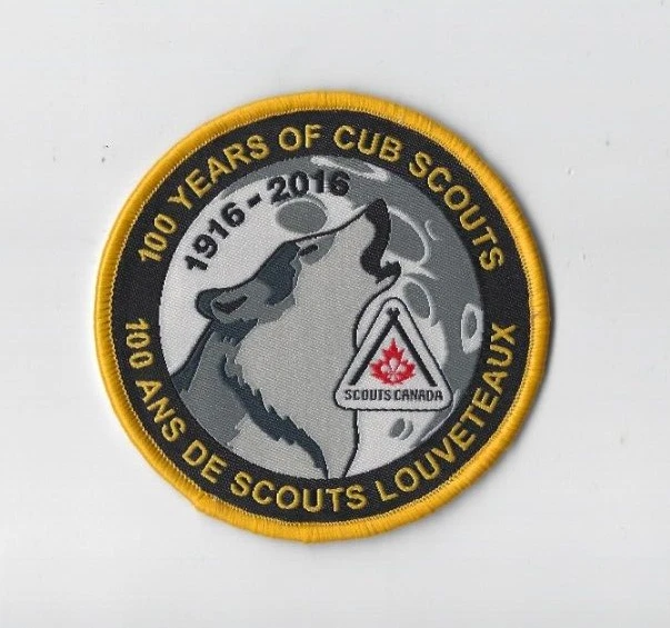 SCOUTS CANADA 100 years of Cub Scouts Badge 1916-2016 Badge Patch $7.00 ...