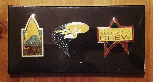 USS ENTERPRISE STAR Trek 25th Anniversary Collector Pins (Set of 3 ...