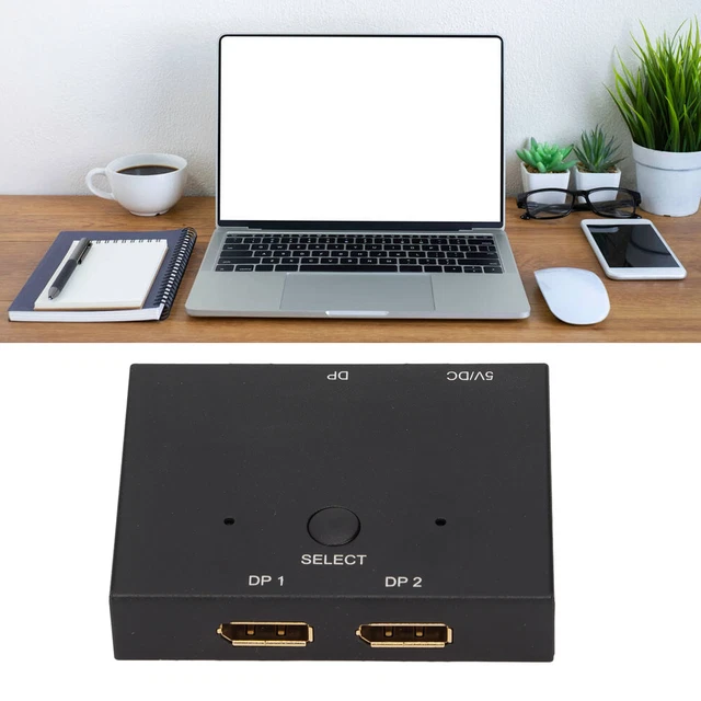 NEW DISPLAYPORT SPLITTER Bidirectional Switch Displayport Switcher 8K ...