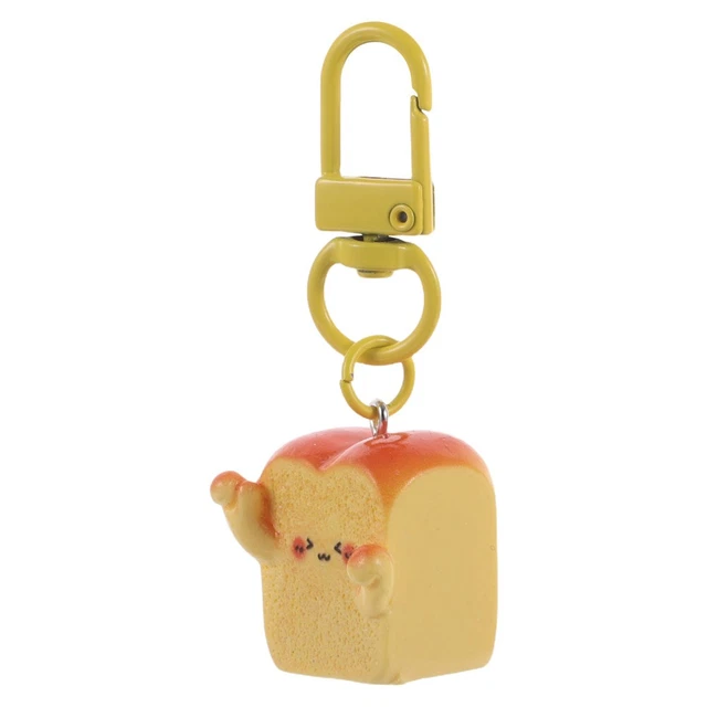 TOAST PENDANT REALISTIC Fake Hanging Charm Food Cartoon Key Chain $16. ...