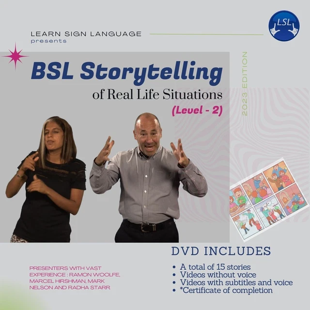 BRITISH SIGN LANGUAGE Storytelling of Real Life Situations (L2) DVD ...