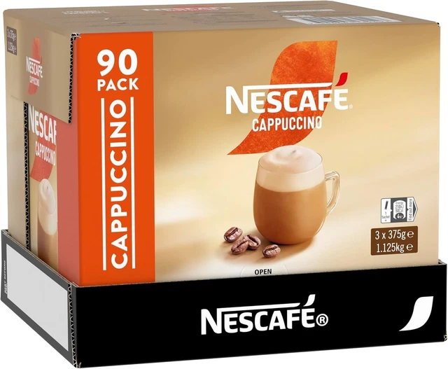 NESCAFE CAPPUCCINO INSTANT Coffee Mixes Sachets 3 X 30 Sachets (90 ...