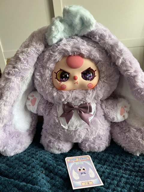 BABY THREE BB3 400% V4 Purple Bunny Purple Glitter Eyes Blind Box Plush ...