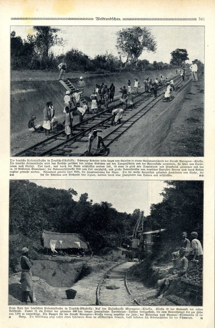 ON THE CONSTRUCTION of the German colonial railway in German-Eastrika ...