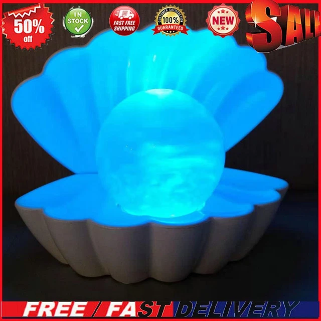 SHELL PEARL NIGHT Light Colour Changing Cute Seashell Light ABS Home ...