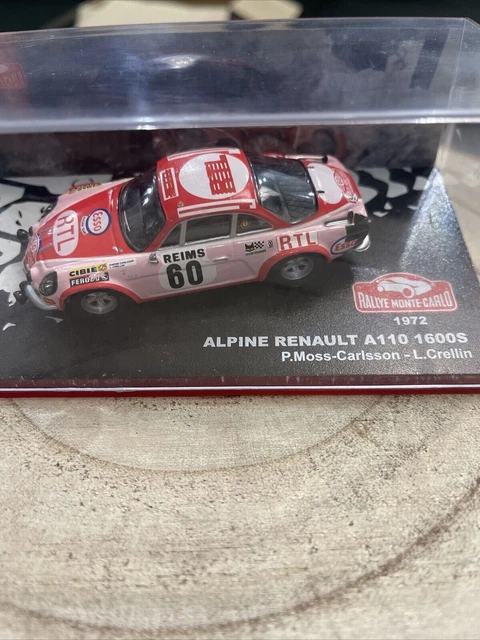 1/43 ALPINE A110 Aseptogyl #60 Rally MonteCarlo 1972 Pat Moss 10e Ixo ...