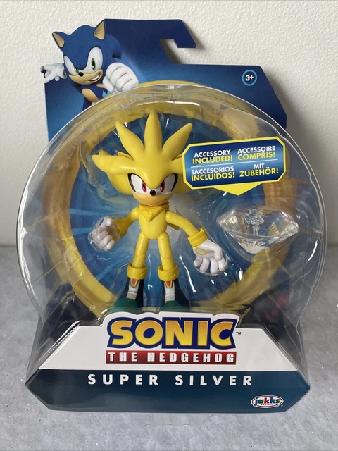 SONIC THE HEDGEHOG - Super Silver Figure 4" - Jakks Pacific New ...