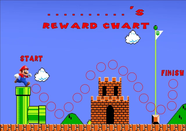 CHART RICOMPENSA RIUTILIZZABILE SUPER MARIO, CHART COMPORTAMENTO, CHORE ...