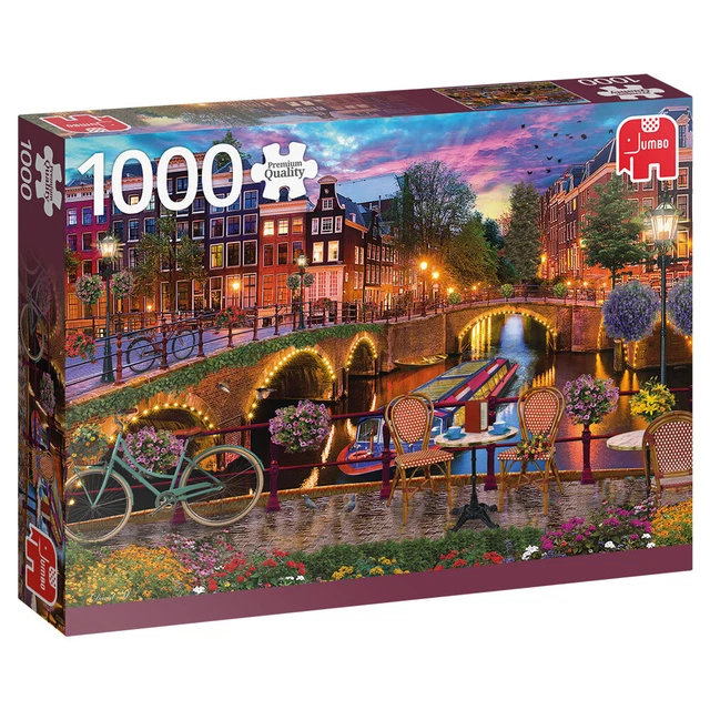 JUMBO 18860 DAVID Maclean Die Grachten von Amsterdam 1000 Teile Puzzle ...